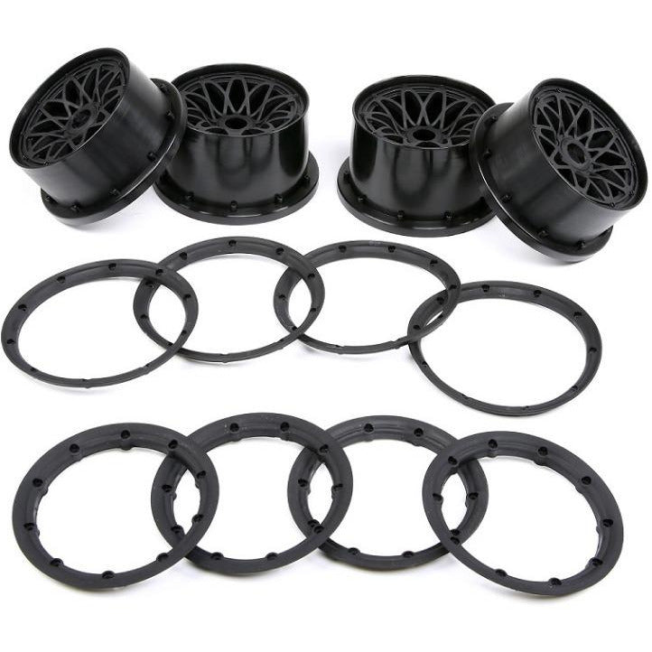 Black Chequered 5B Rim Set – RC Race Parts